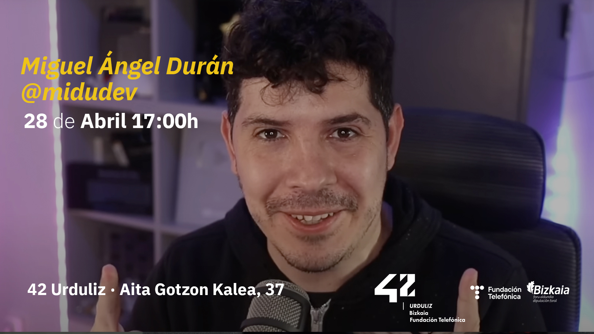 Visita de Miguel Ángel Durán (@midudev)